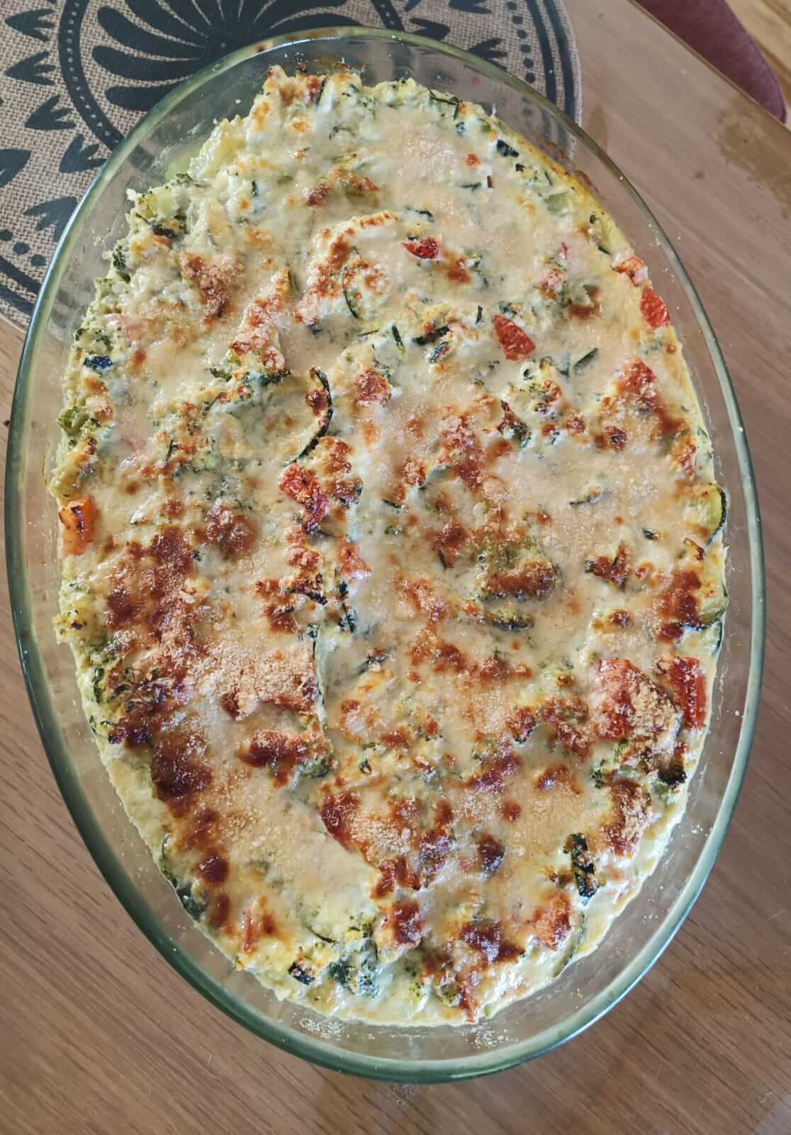 Recette : Gratin courgettes brocolis tomates | Spatul.fr